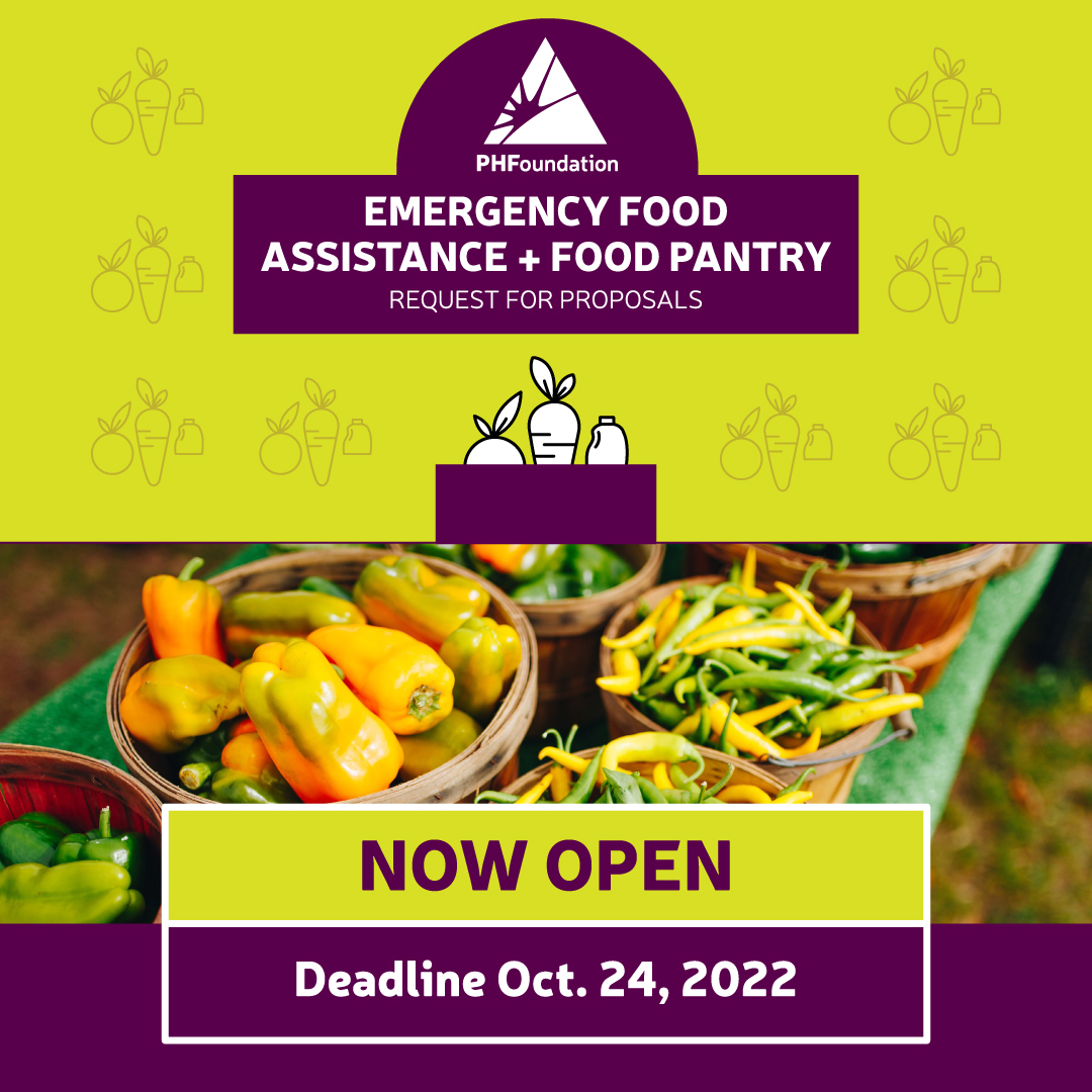 PHF Releases Emergency Food Assistance and Food Pantries Focused RFP
