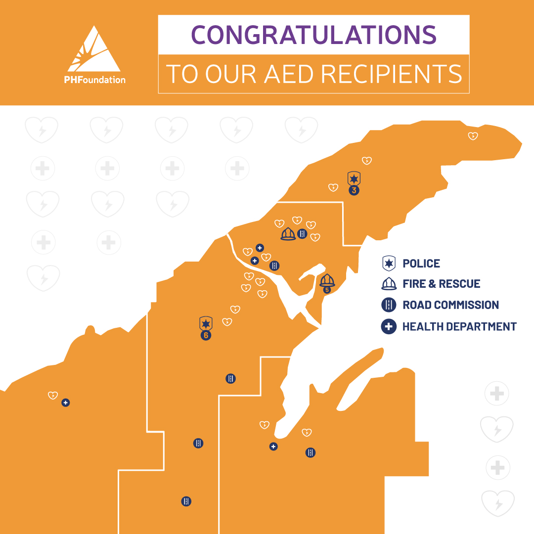 PHF Awards AEDs Across the Copper Country